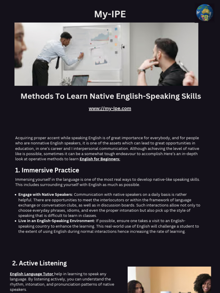 Methods to Learn Native English-Speaking Skills | PDF | English ...