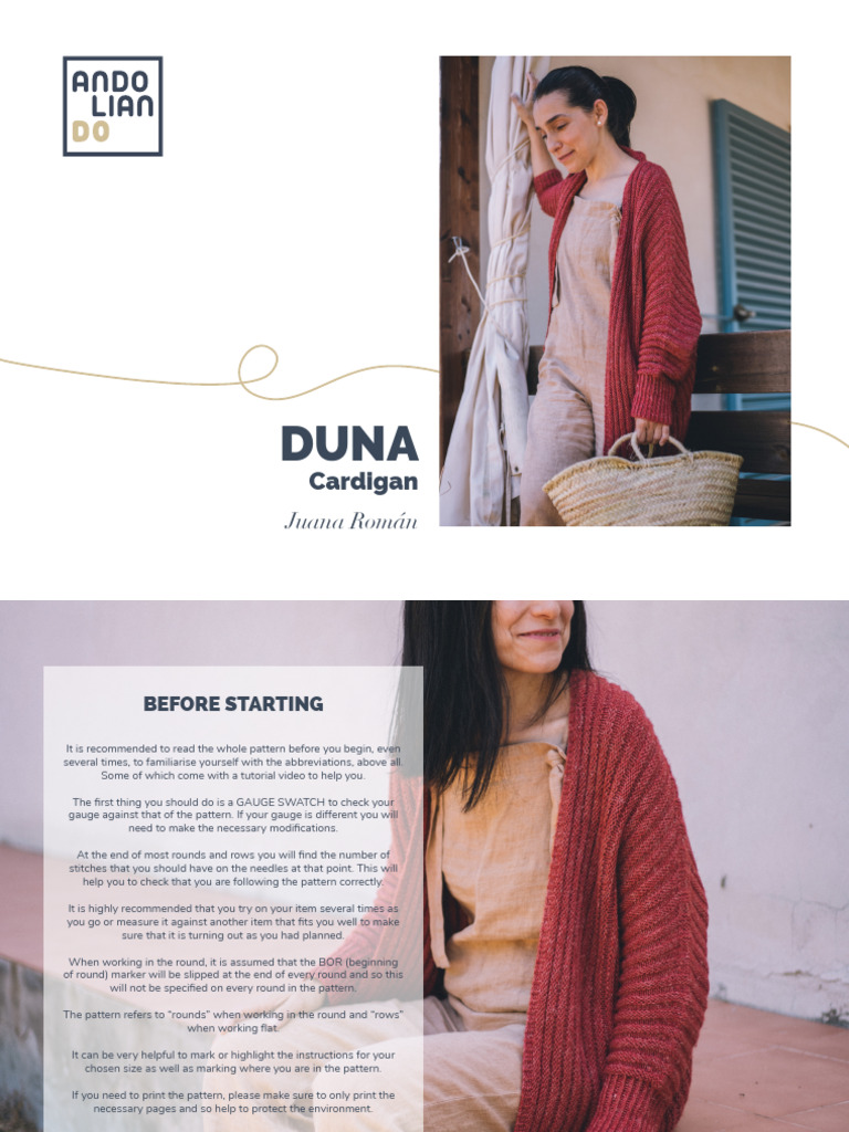 Duna Cardigan INGLES | PDF