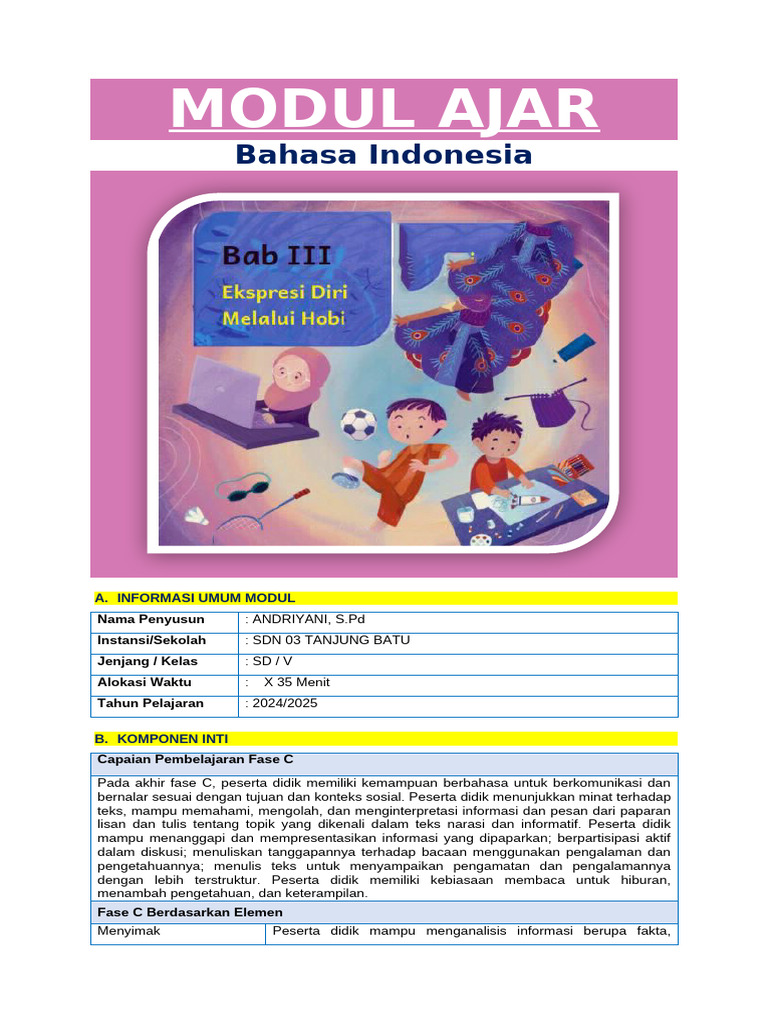 Bab 3 - Ma B Indo Kls 5 | PDF