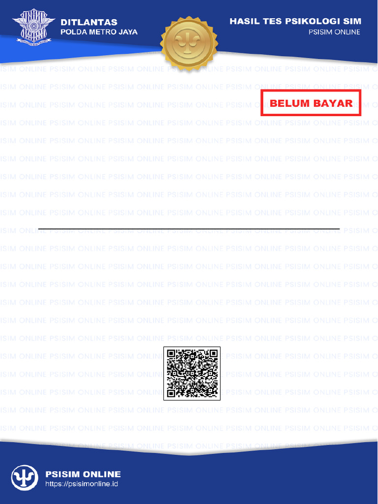 Keterangan Surat Lulus Psikologi Sim | PDF