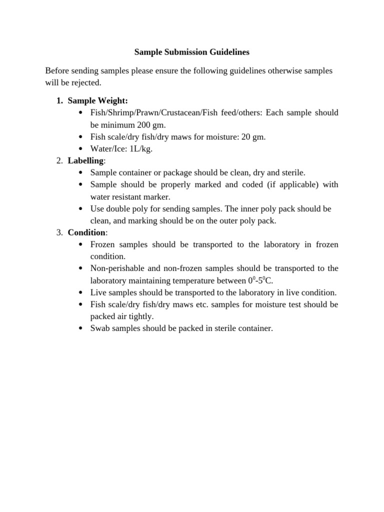 Sample Submission Guideline | PDF