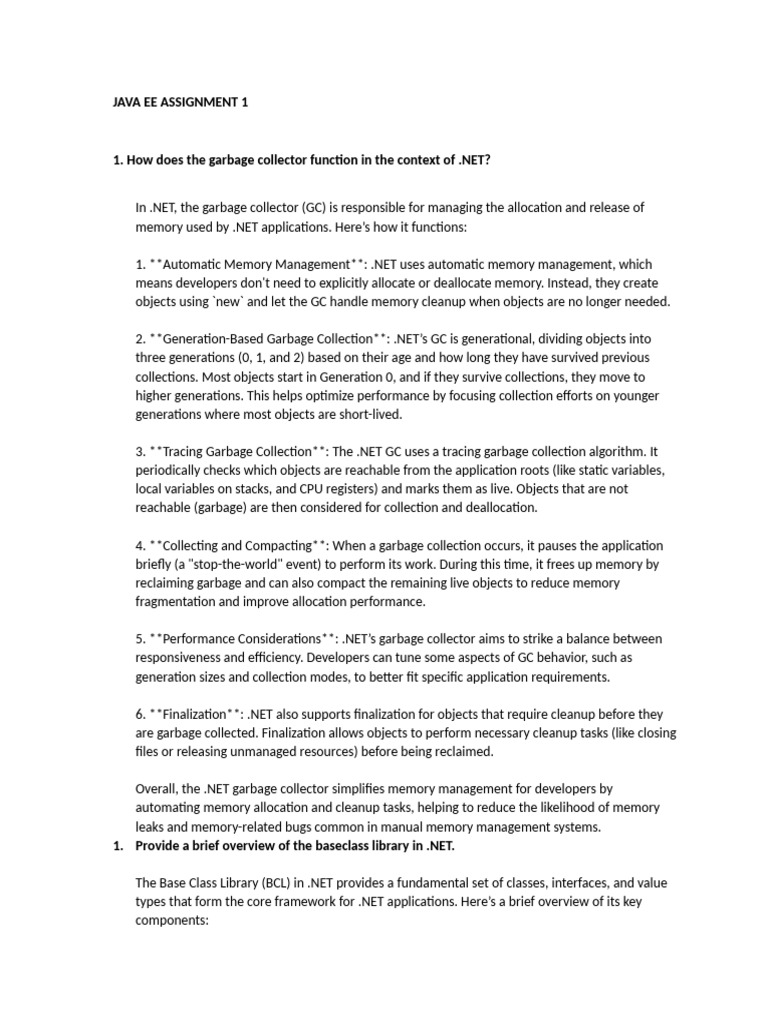 Java Ee Assignment 1 | PDF