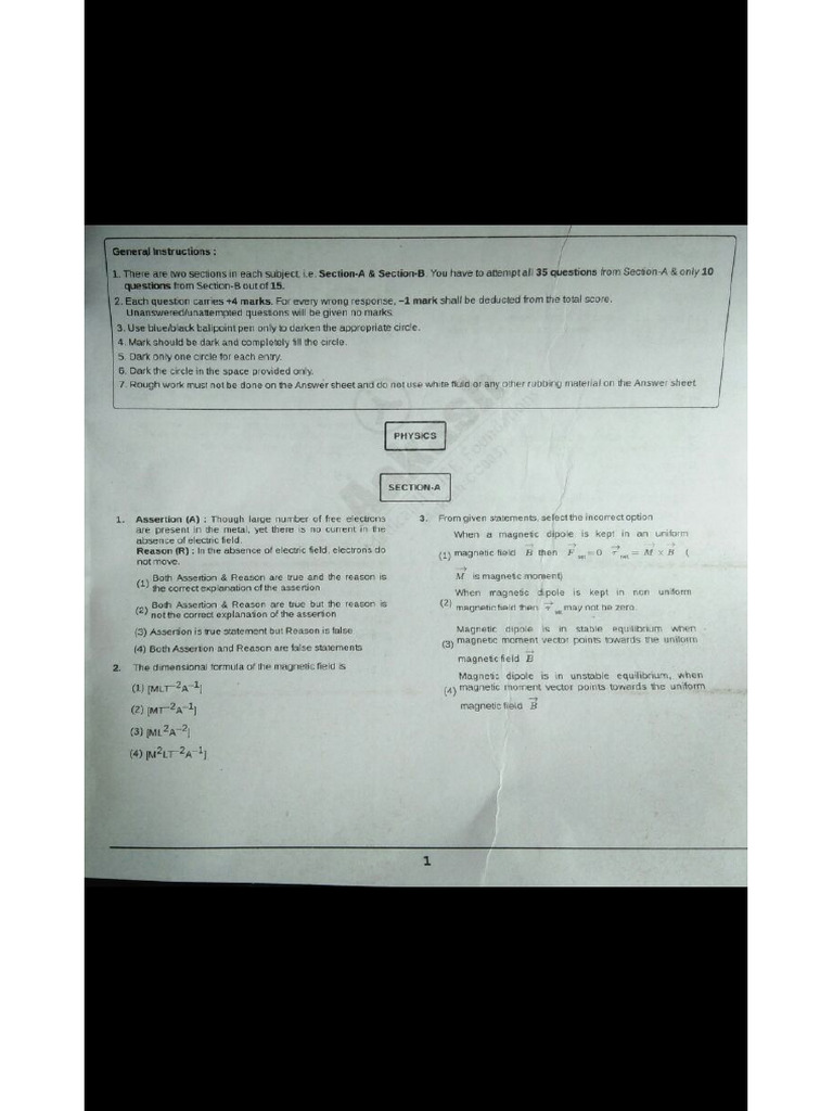 TE 2 Aakash Weekday | PDF