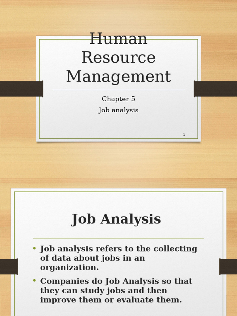 Chapter 4 - Job Analysis | PDF | Applied Psychology | Human Resource Management