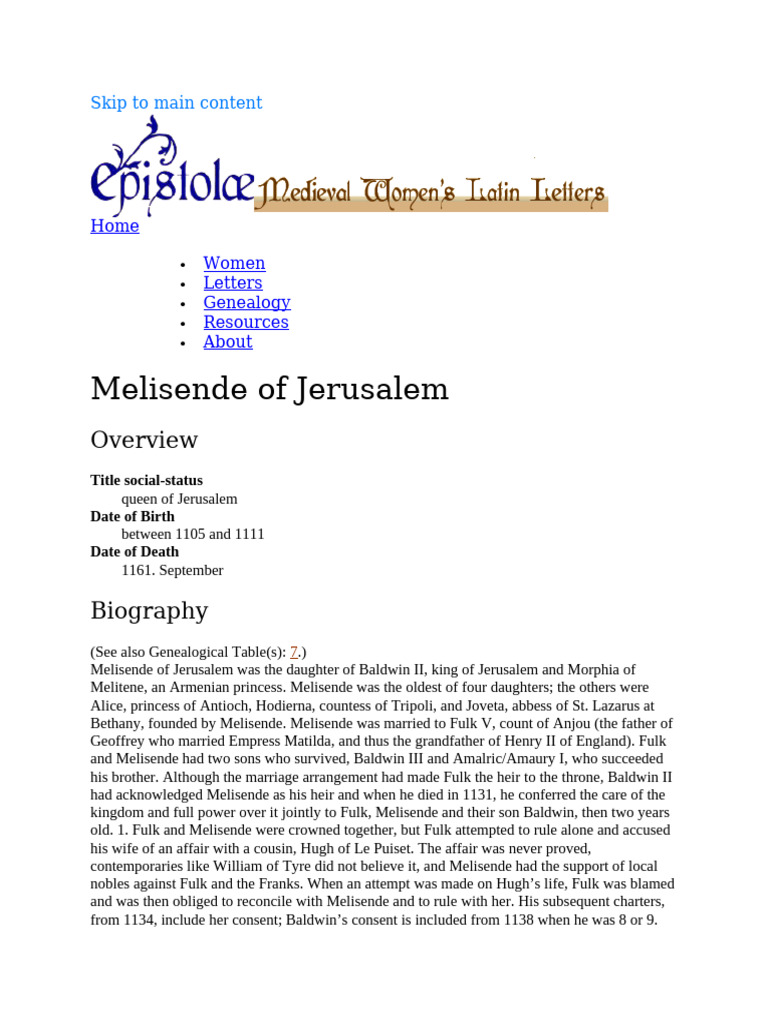 Melisende | PDF