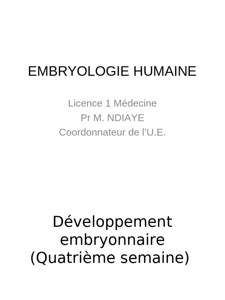 HE1 - DVPT Embryonnaire S4 | PDF