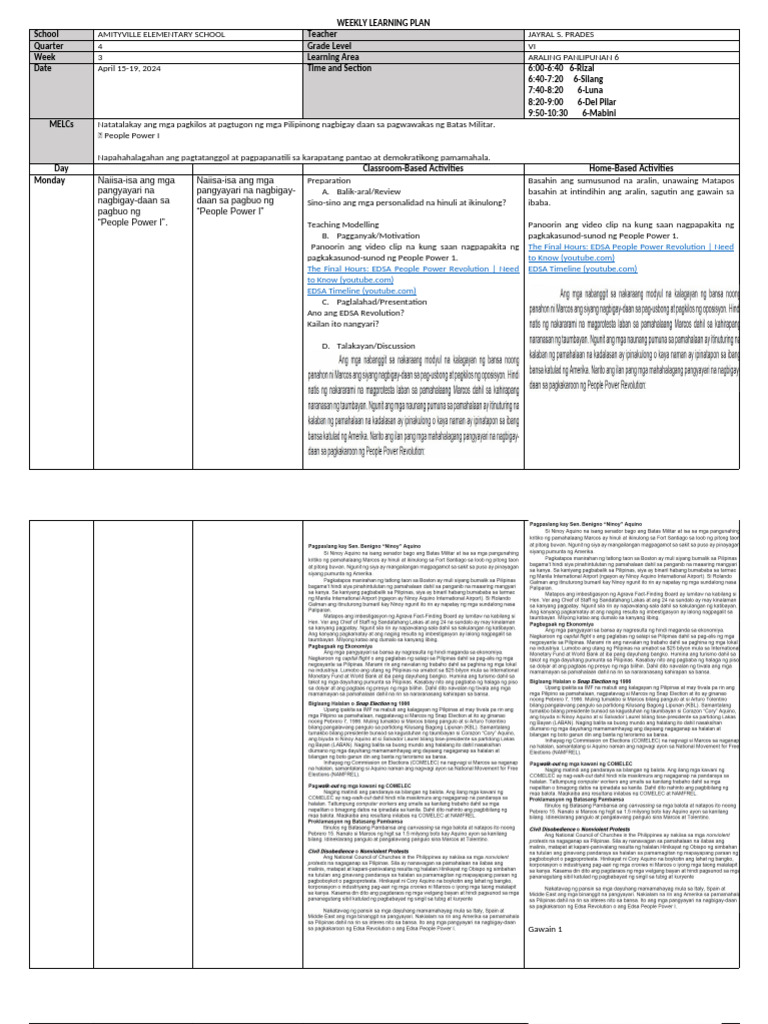 WLP-Q4 Week 3-Ap 6 | PDF