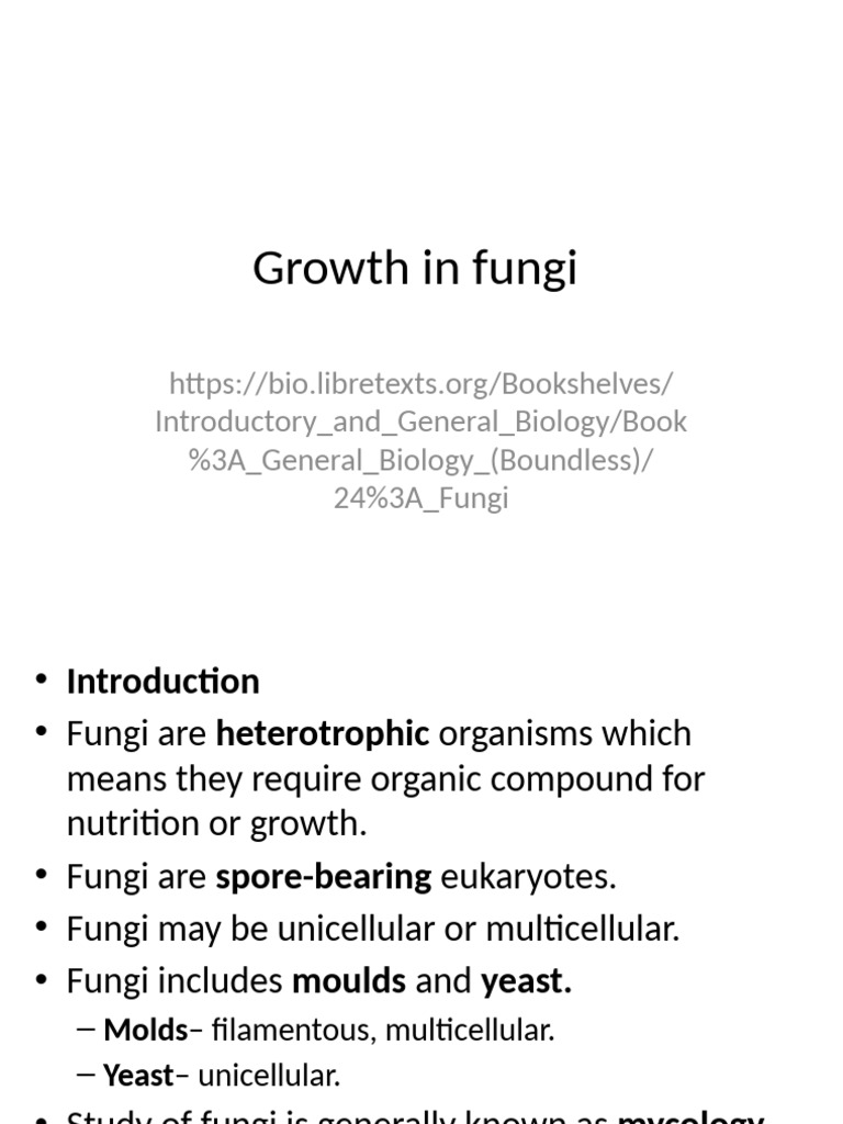 Growth in Fungi | PDF