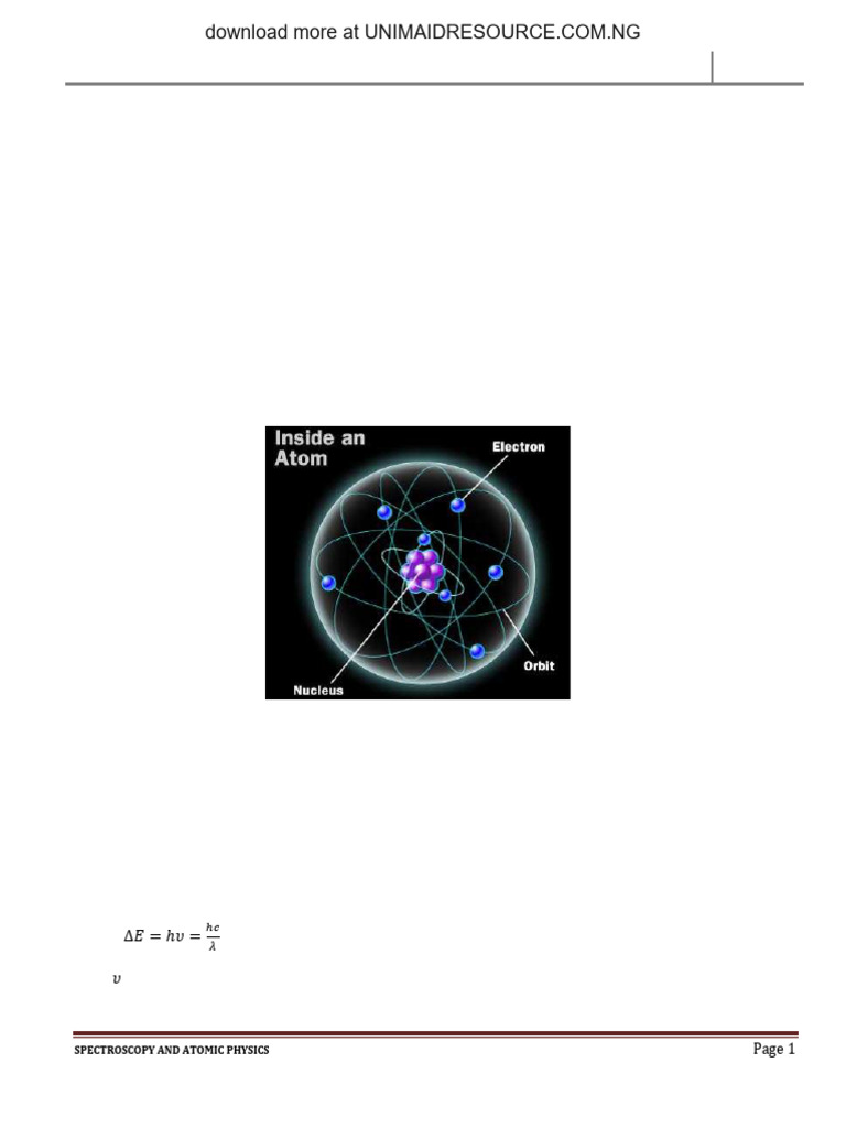 PHY 104 Intr. Optics & Atomic Physics-1-1_Watermark | PDF