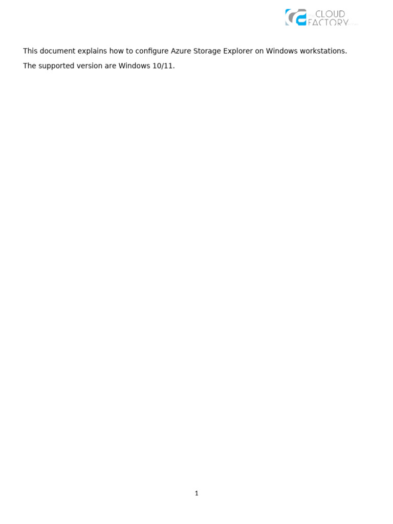 Azure Storage Explorer Setup Guide | PDF