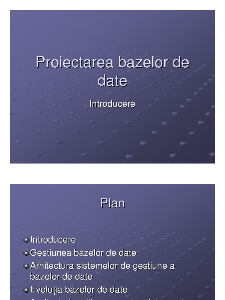 Proiectarea Bazelor de Date | PDF