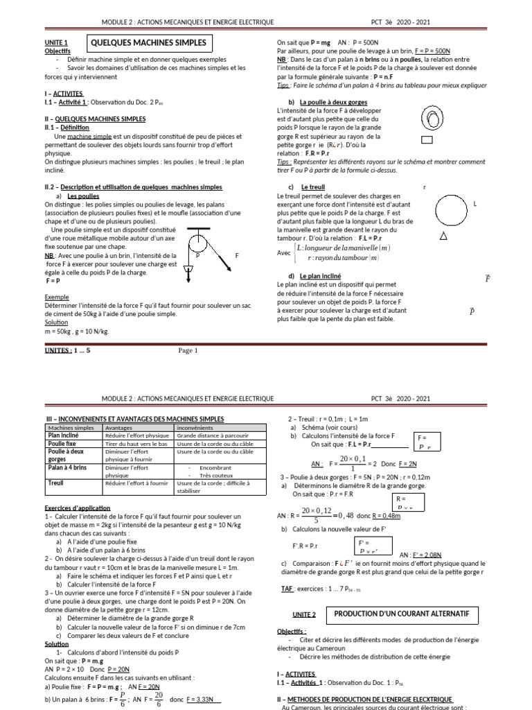 Cours PCT 3ème Module 2 (2017-2018) | PDF