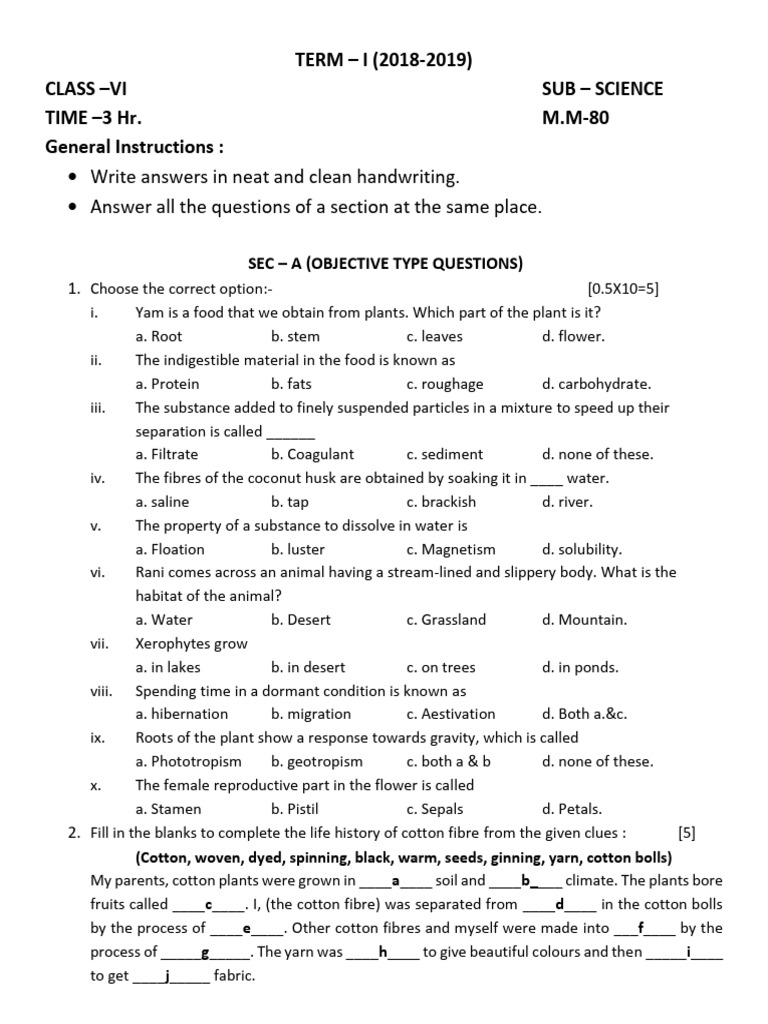 Correct Paper Science 6 | PDF