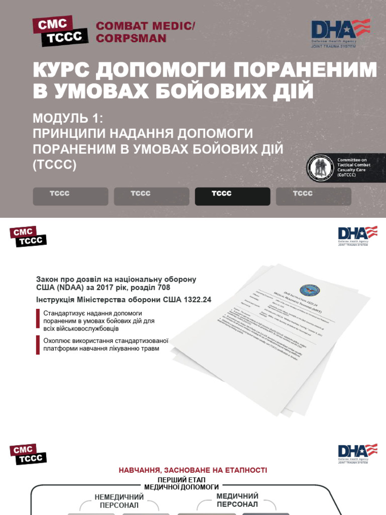 Module 1 Principles and Application of Tccc Ua | PDF