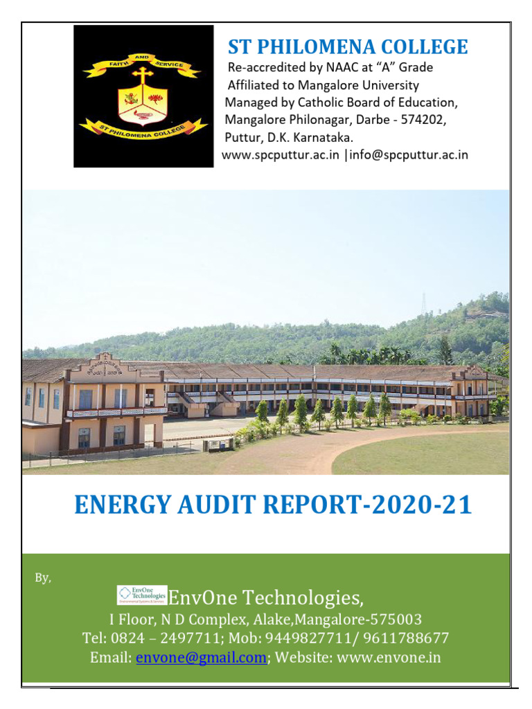 Energy Audit St. Philomena | PDF | Energy Conservation | Efficient ...