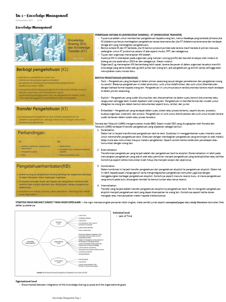 TM 8 - Knowledge Management | PDF