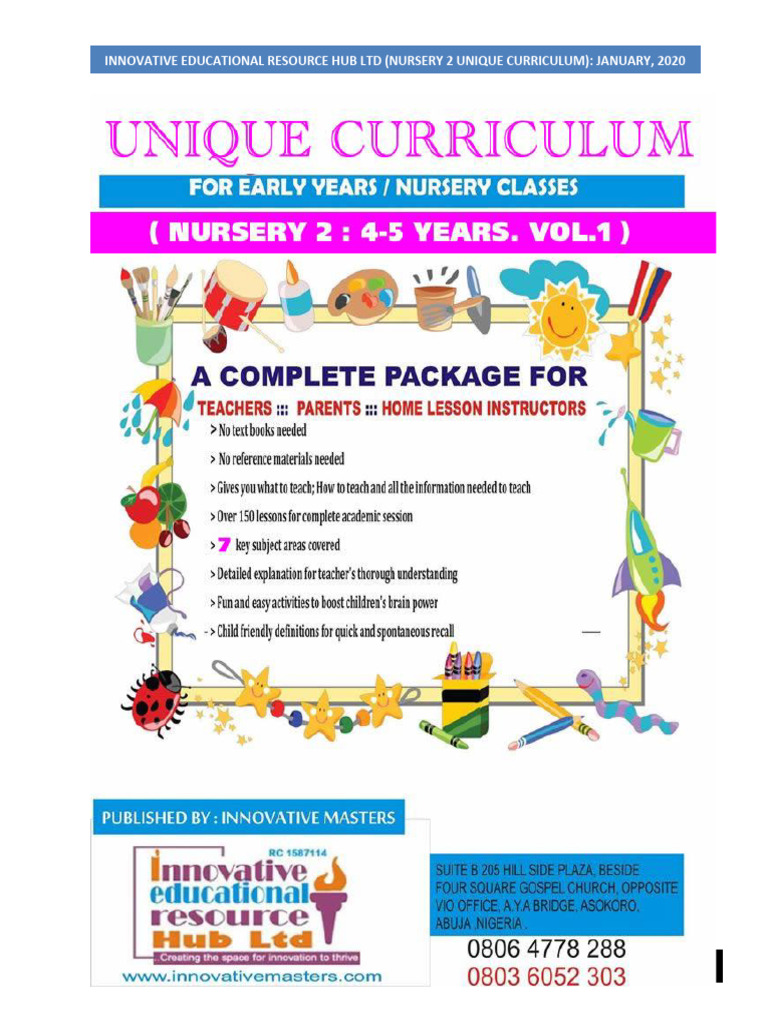 Nursery 2 Unique Curriculum | PDF