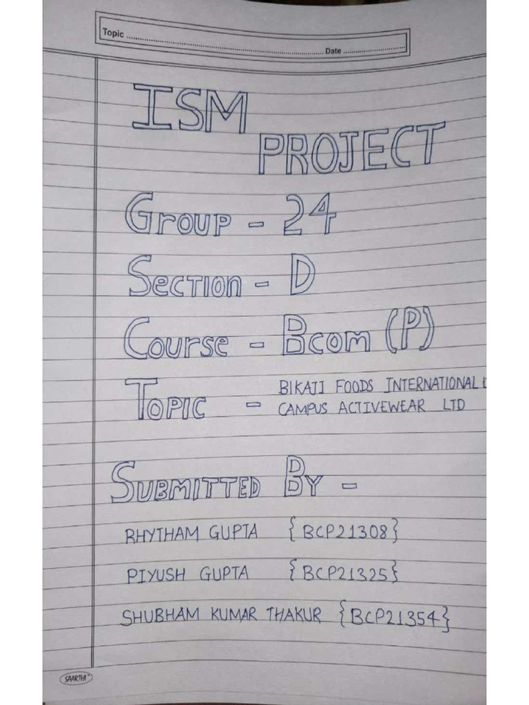 Ism Project GRP 24 | PDF