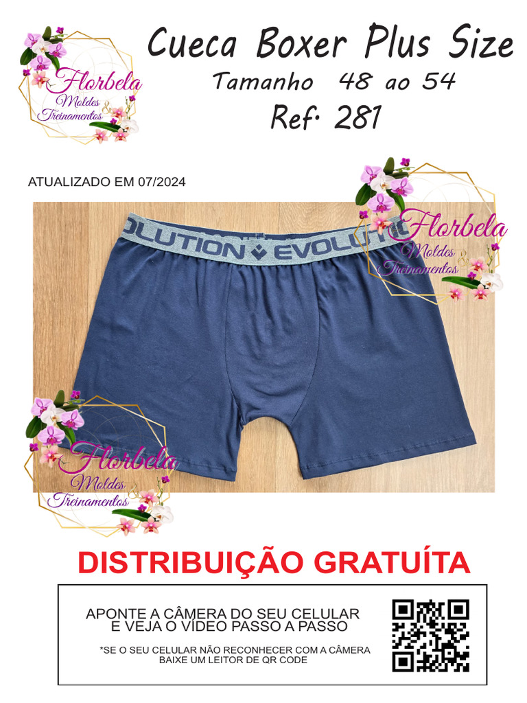 Cueca Boxer Plus Size - 48 Ao 54 | PDF