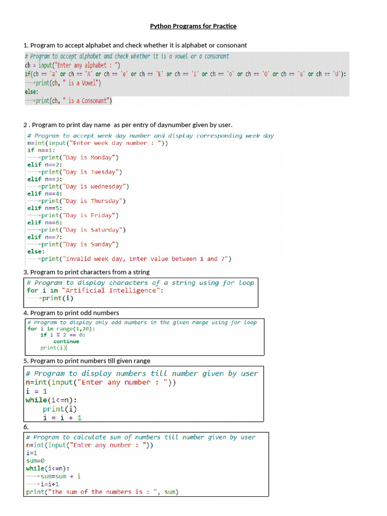 Program Python Practice | PDF