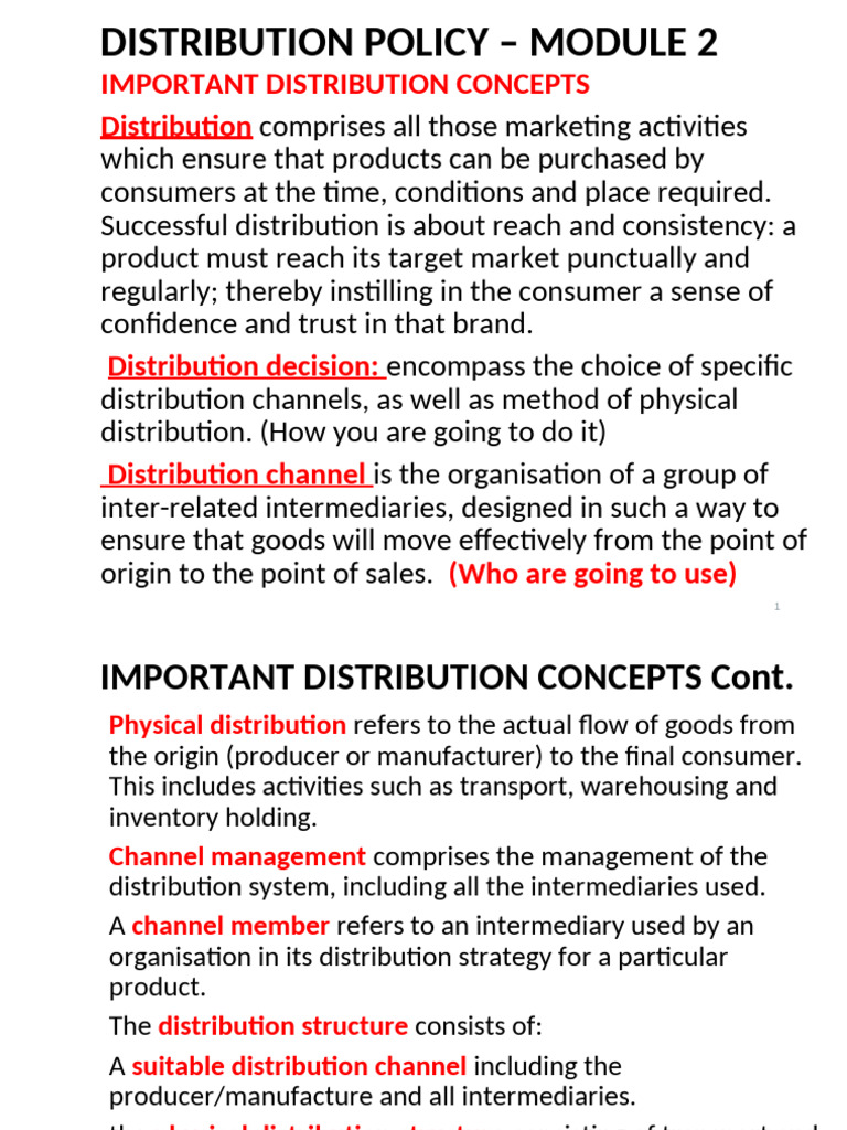 Module 2 Distribution Policy | PDF
