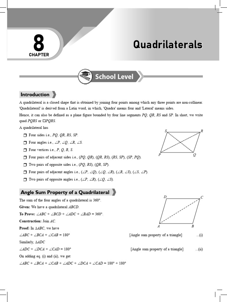 (Quadrilaterals) & (Circles) Study Module-1-24 | PDF