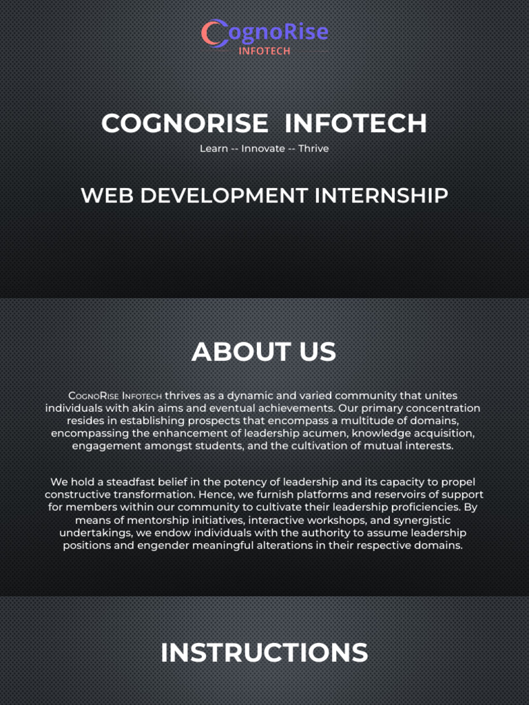 Web Development Task List | PDF