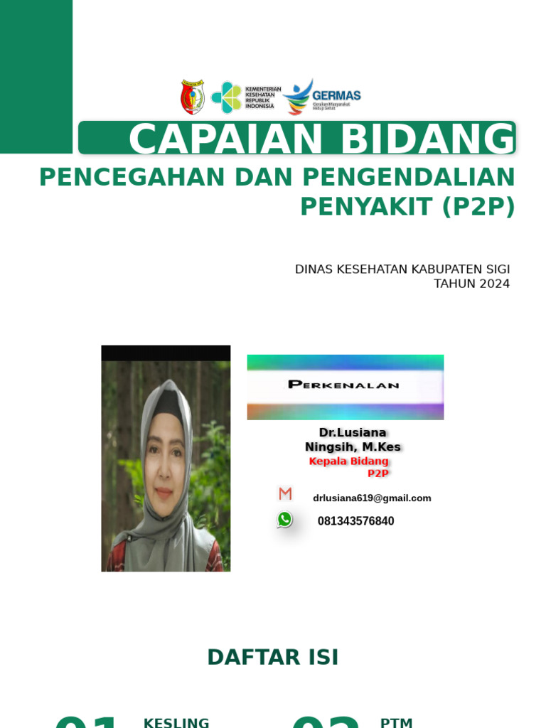 Capaian Bidang P2P TW1 Tahun 2024 | PDF
