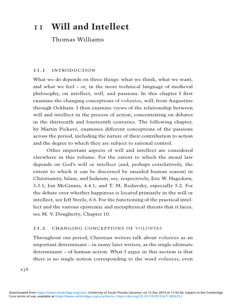 Will and Intellect (CCME) | PDF