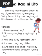 Filipino Pyramid Sentence Reading Fluency | PDF