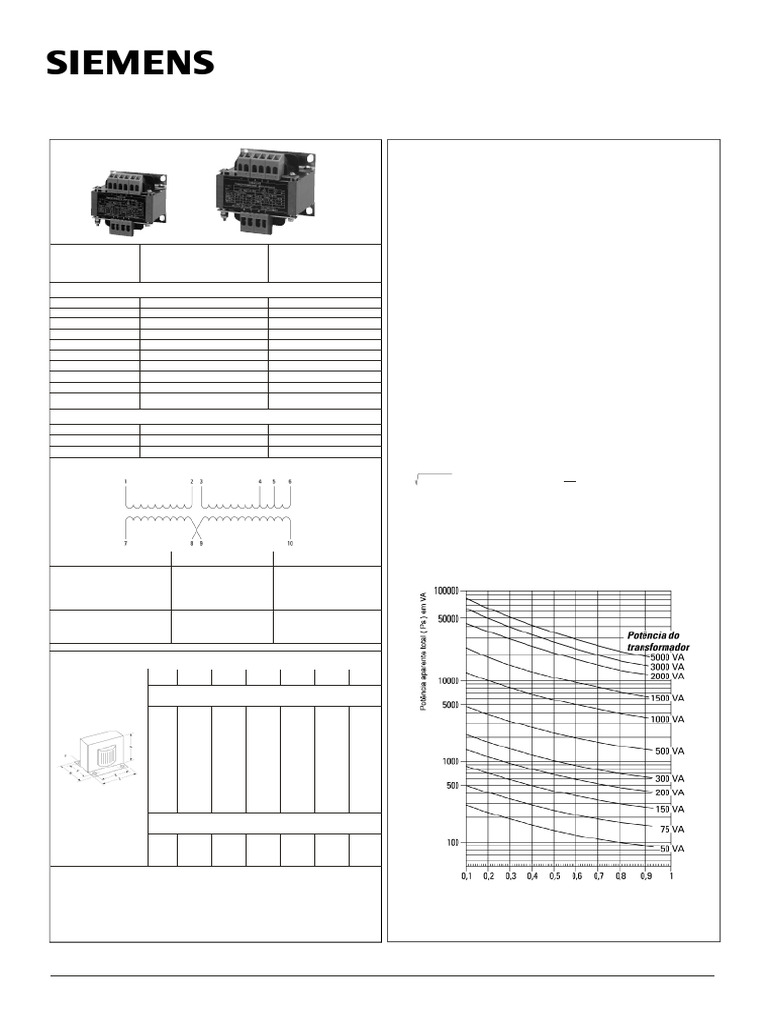 Siemens-Catalogo de Transformadores | PDF
