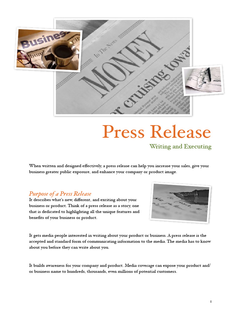 COM6103 How To Write A Press Release - v2 | PDF