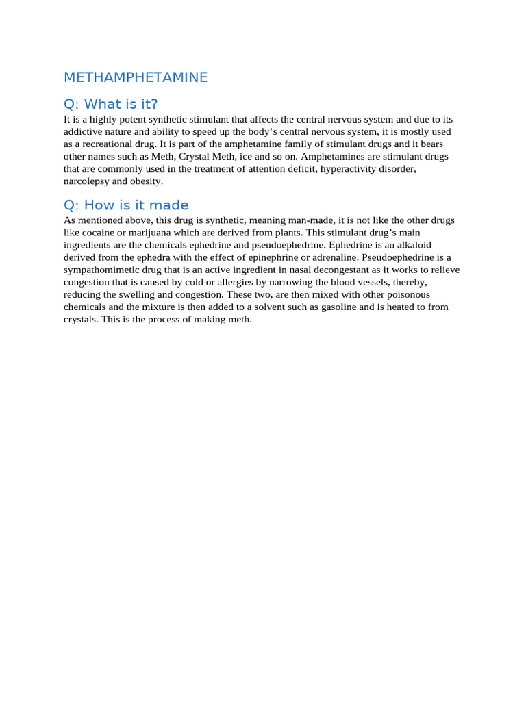 Methamphetamine | PDF