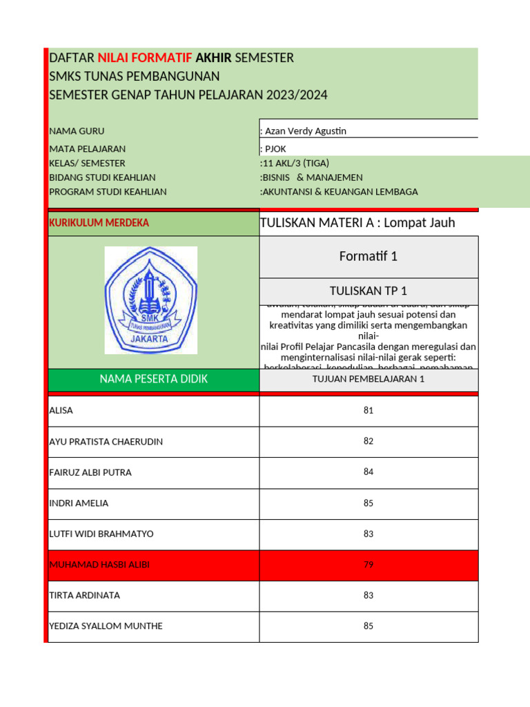 Orsas - Pjok - 11 - Genap - 2024 | PDF