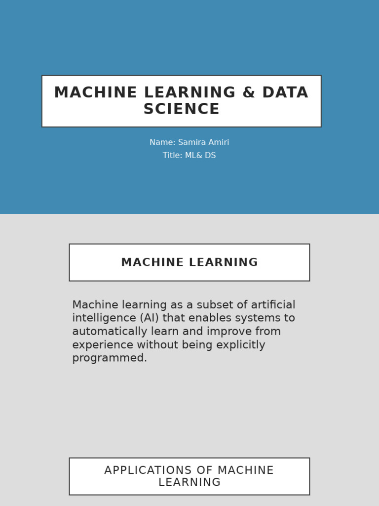 Samira Amiri ML&DS | PDF