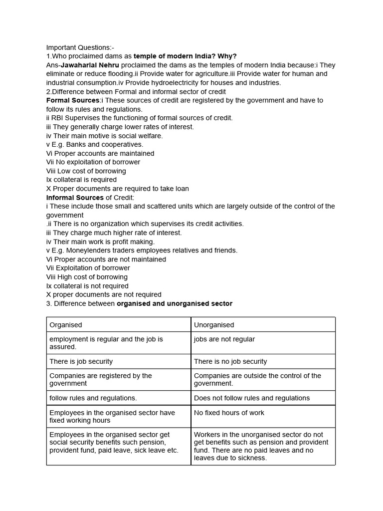 Important Questions | PDF