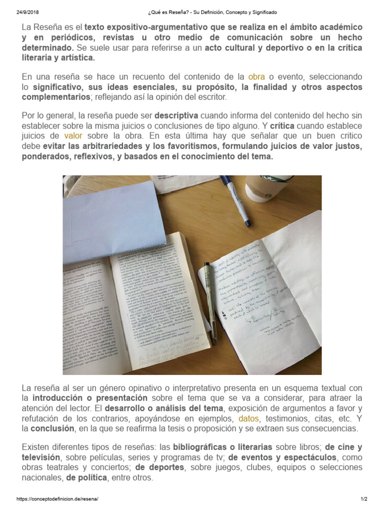 ¿Qué Es Reseña - Su Definición, Concepto y Significado | PDF ¿Qué Es Reseña - Su Definición, Concepto y Significado | PDF