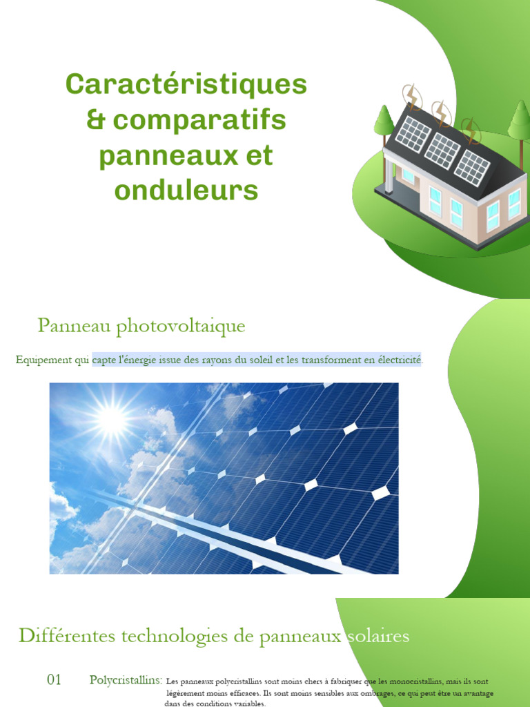 Comparaison Panneaux Et Onduleurs | PDF