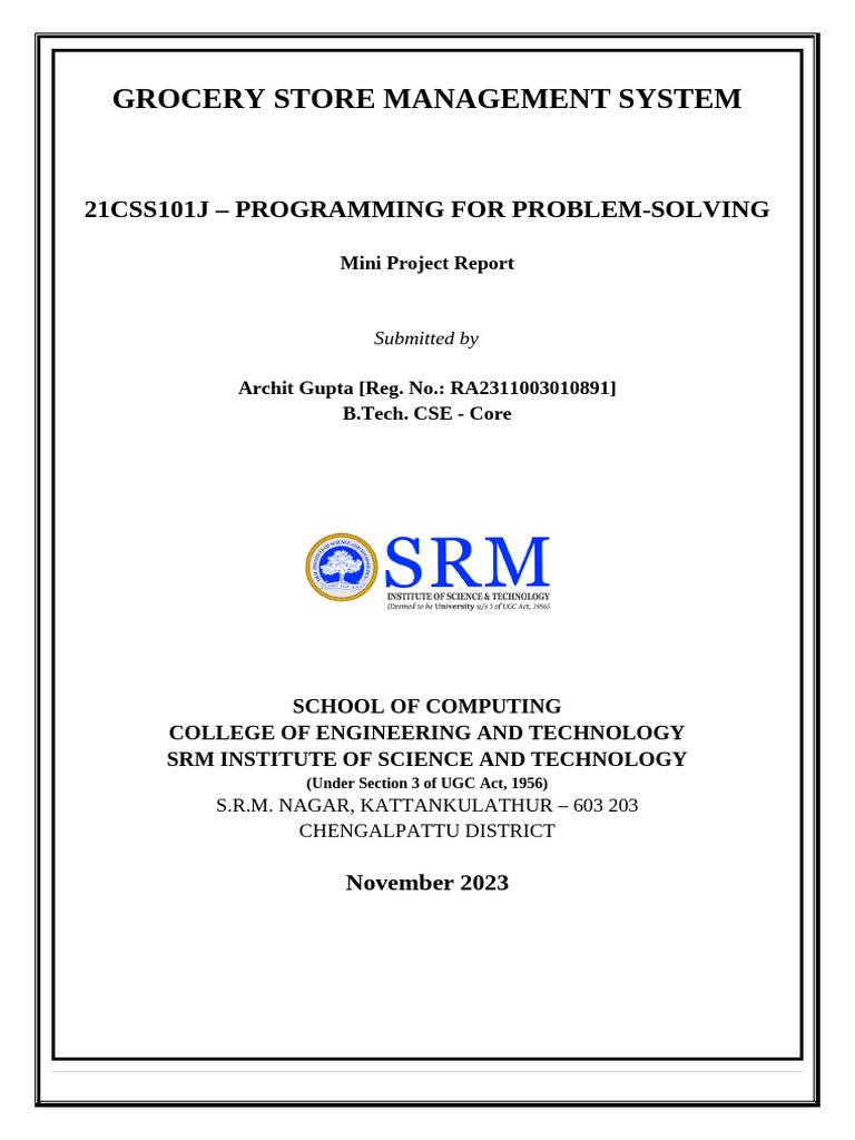 PPS Mini Project-Report-Template | PDF