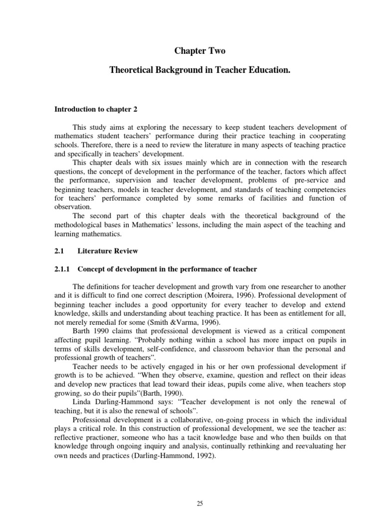 Theoretical Background in Teacher Education | PDF | Lesson Plan | Teachers