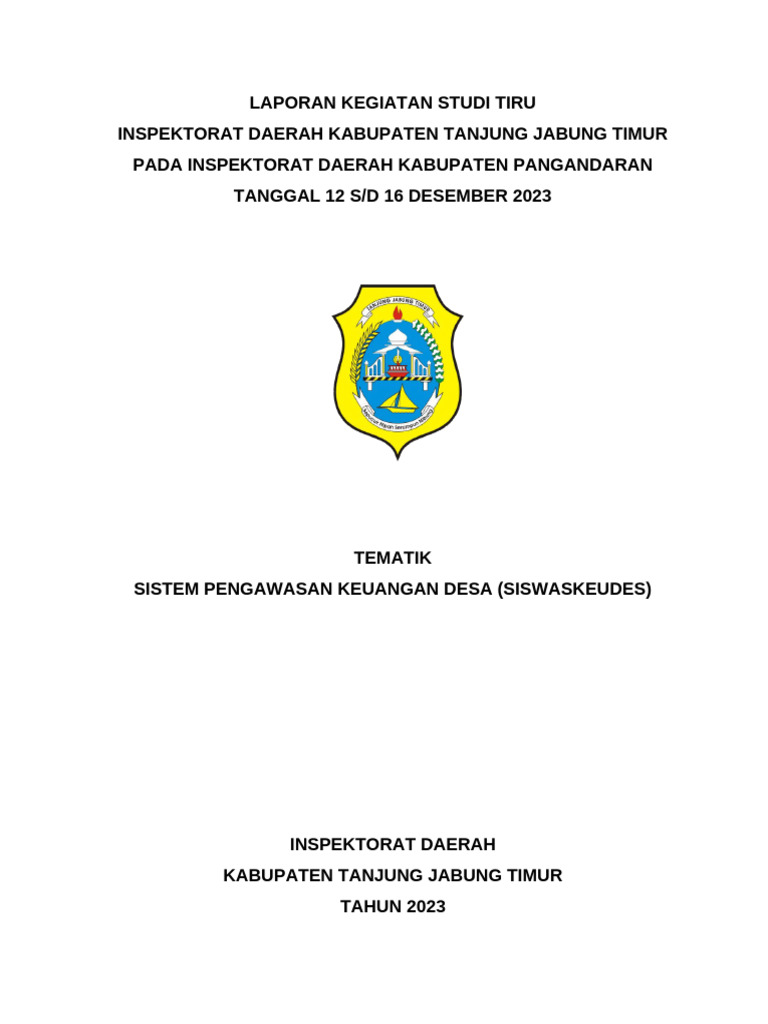 LAPORAN - KEGIATAN - STUDI - TIRU (1) Edit | PDF