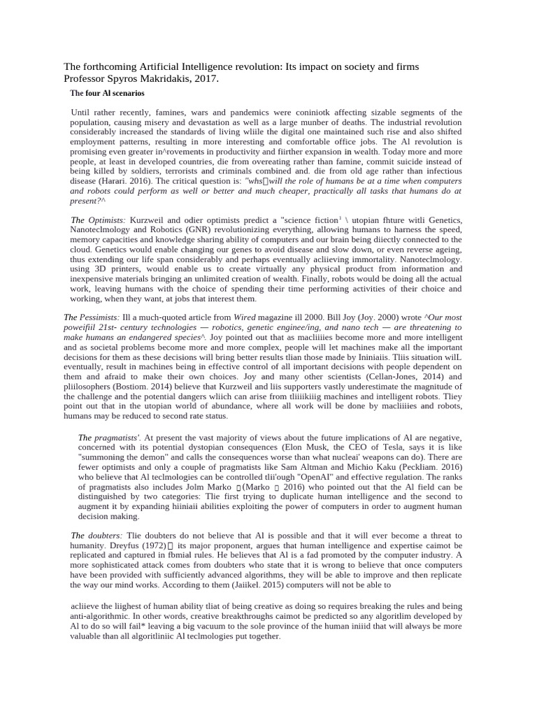 The Forthcoming Artificial Intelligence Revolution Pdf