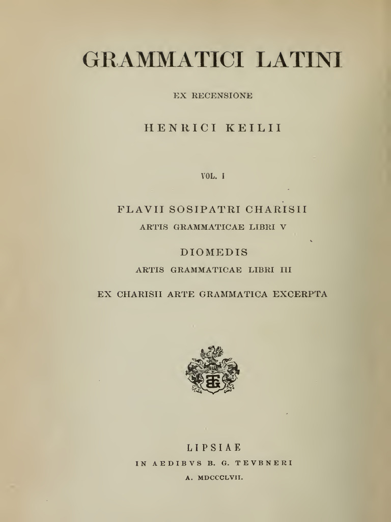 Grammatici Latini I | PDF