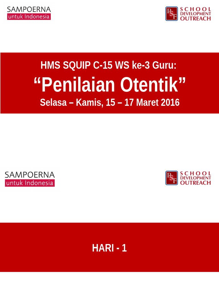 Authentic Assessment - HMS SQUIP C-15-Recent | PDF | Career & Growth | Science & Mathematics