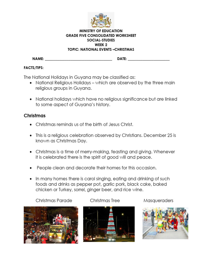 Grade 5 Social Studies Week 2 - 2022 - Consolidated Worksheet | PDF