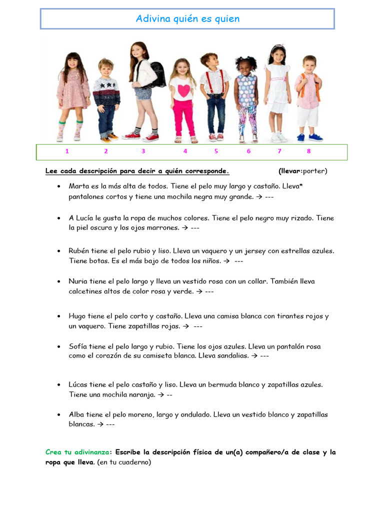 Adivina Quien Es Quien Ce | PDF