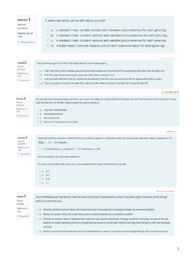 Model Exit Exam 2016 | PDF