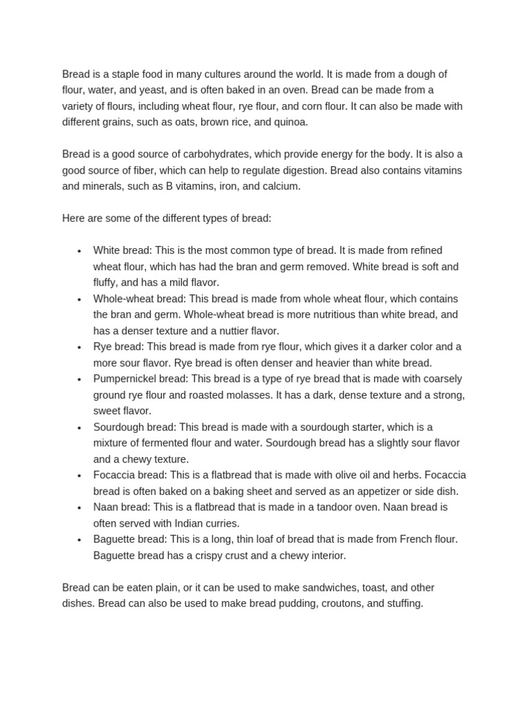 All About Bread Bread | PDF