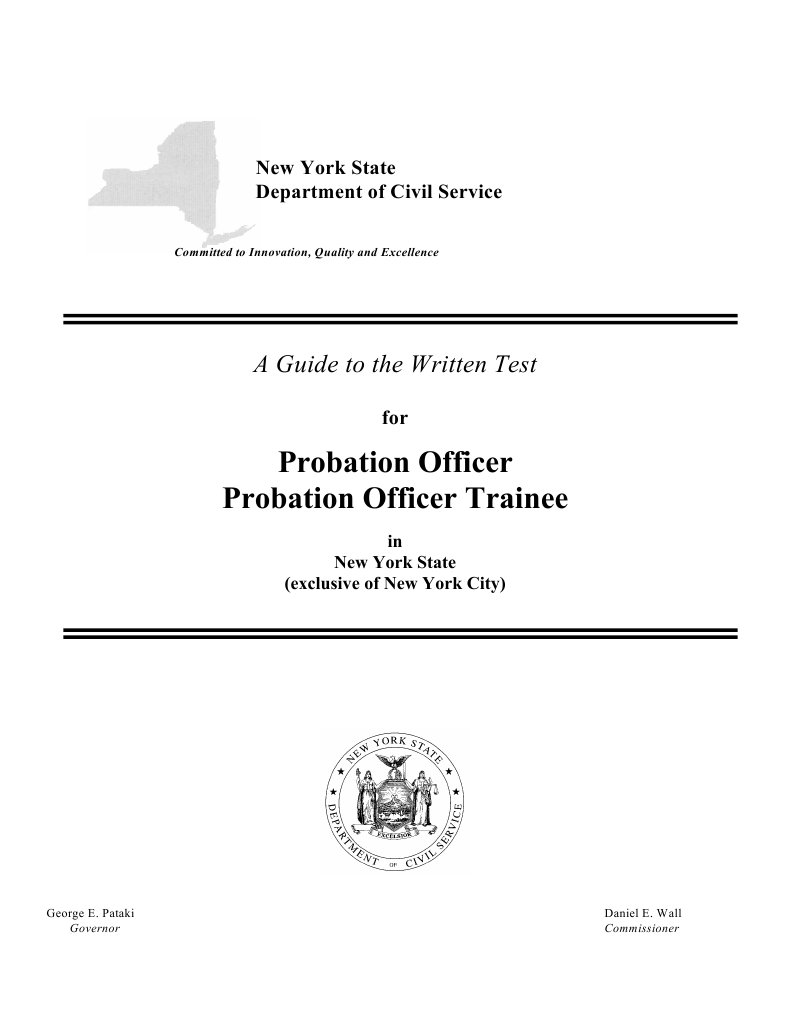 Probation Officer Test Guide 1-31-05 | PDF | Probation | Test (Assessment)