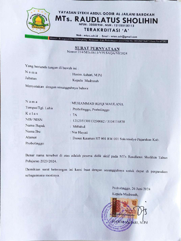 MUHAMMAD RIZQI MAULANA Scan | PDF